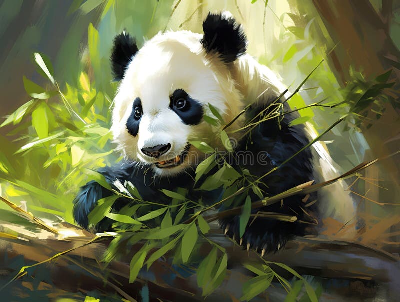 Ai Generated Illustration Wildlife Concept of PANDA BEAR Stock ...