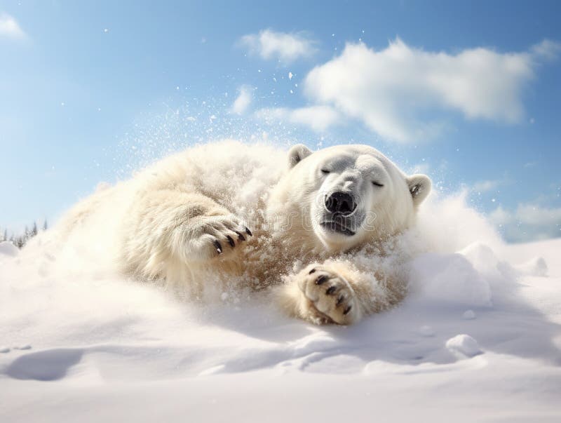 Ai Generated Illustration Wildlife Concept of Polar Bear Slide Stock ...