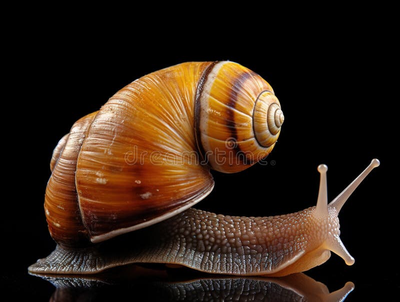 Ai Generated Illustration Wildlife Concept of Real Snail Isolated Stock ...