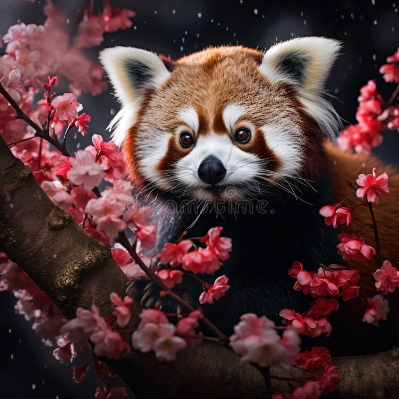 Ai Generated Illustration Wildlife Concept of Red Panda Stock ...