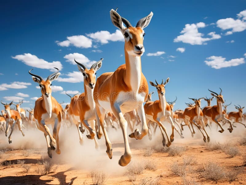 Springbok Running Stock Illustrations – 173 Springbok Running Stock ...