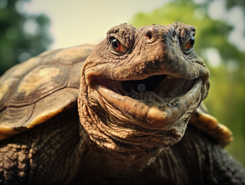 Ai Generated Illustration Wildlife Concept of Snapping Turtle Head ...