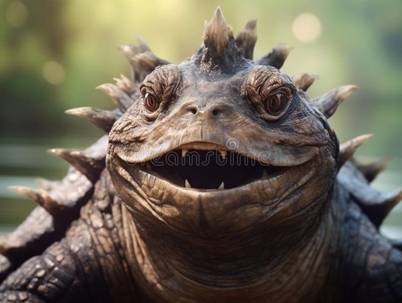 Ai Generated Illustration Wildlife Concept of Snapping Turtle Head ...