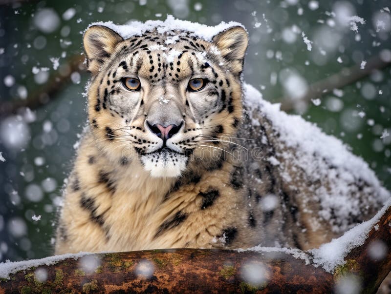 Ai Generated Illustration Wildlife Concept of Snow Leopard Stock ...