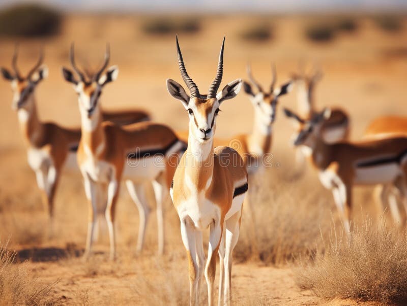 Ai Generated Illustration Wildlife Concept of Springbok Stock ...