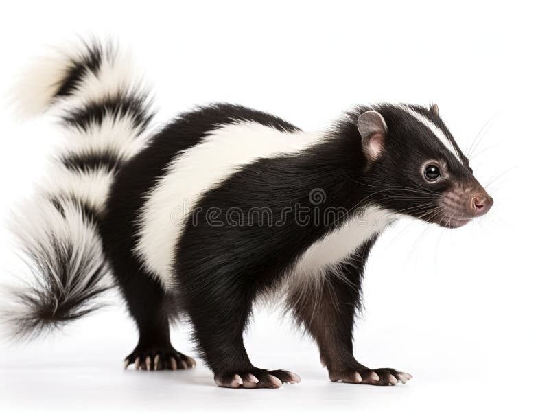 Ai Generated Illustration Wildlife Concept of Striped Skunk - Mephitis ...