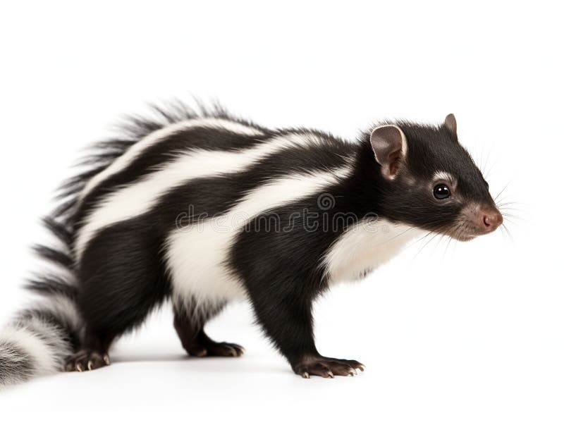 Ai Generated Illustration Wildlife Concept of Striped Skunk - Mephitis ...