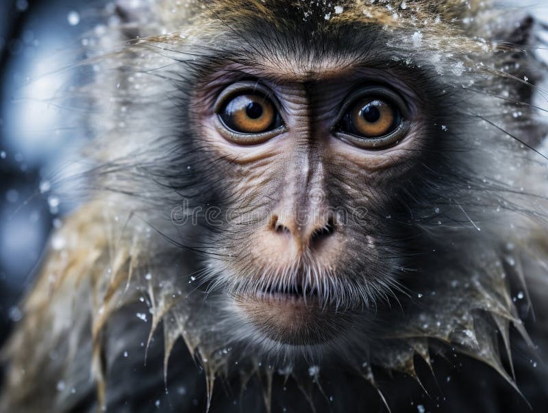 Ai Generated Illustration Wildlife Concept of Tibetan Monkey Stock ...