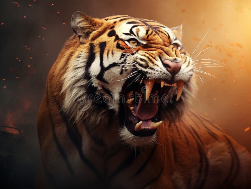 Ai Generated Illustration Wildlife Concept of Tiger Stock Illustration ...