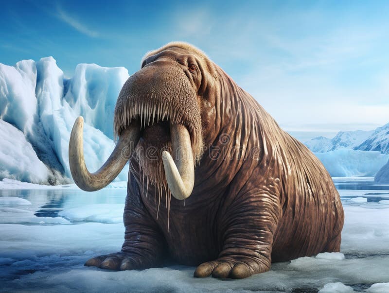 Ai Generated Illustration Wildlife Concept of Walrus Stock Illustration ...