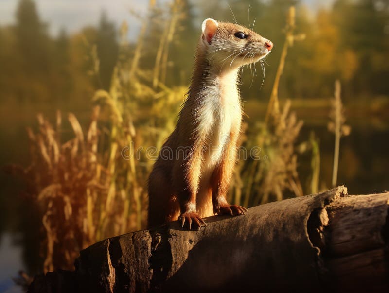 Ai Generated Illustration Wildlife Concept of Weasel Stock Illustration ...