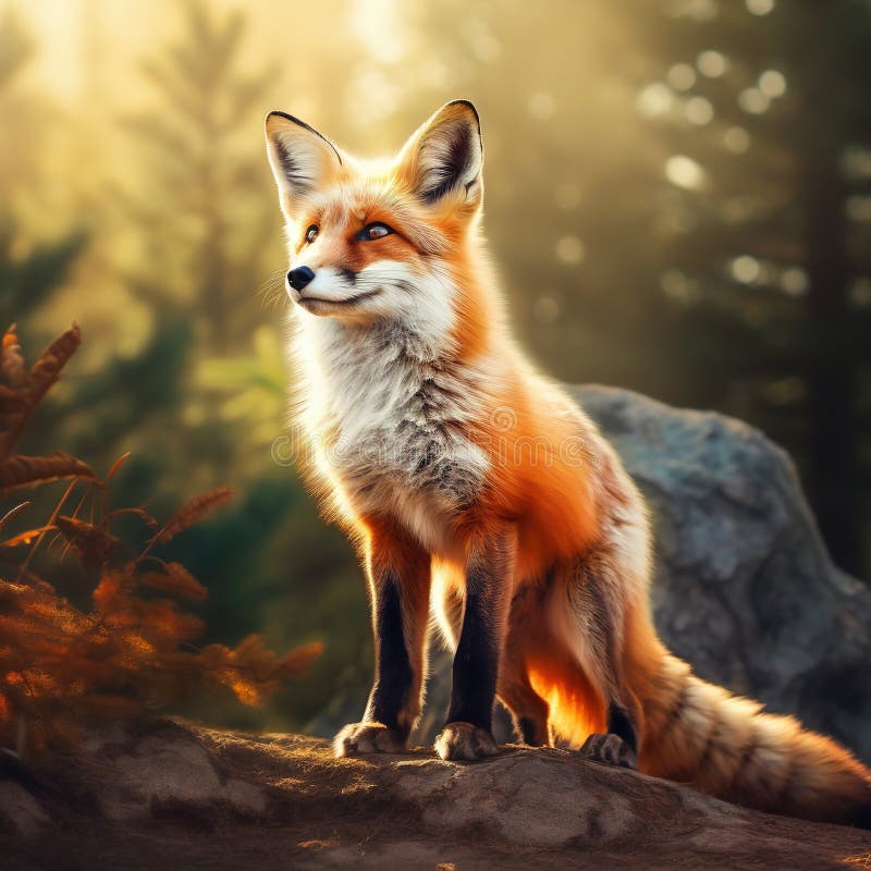 Ai Generated Illustration Wildlife Concept of Wild Fox Stock ...