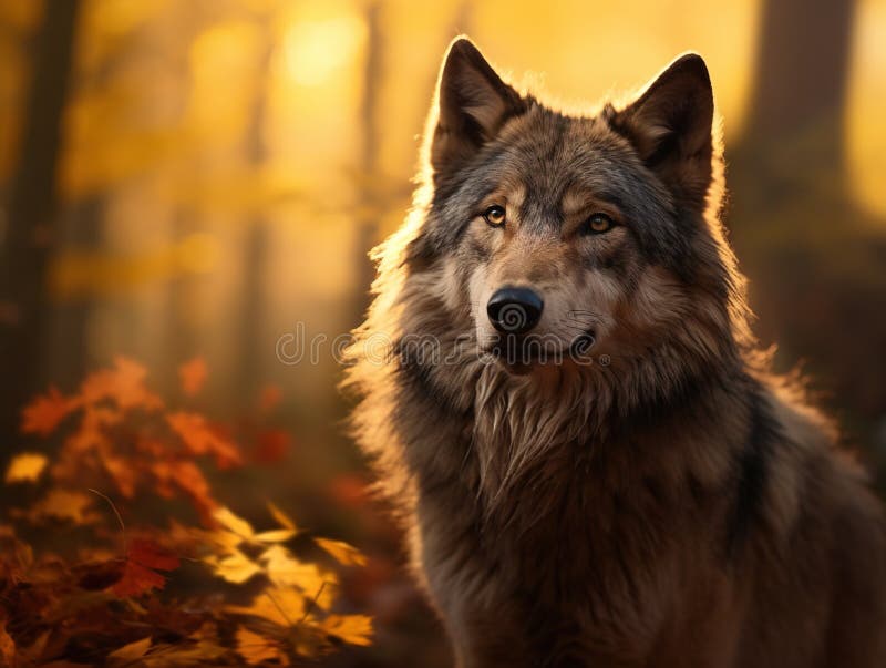 Ai Generated Illustration Wildlife Concept of Wolf Stock Illustration ...