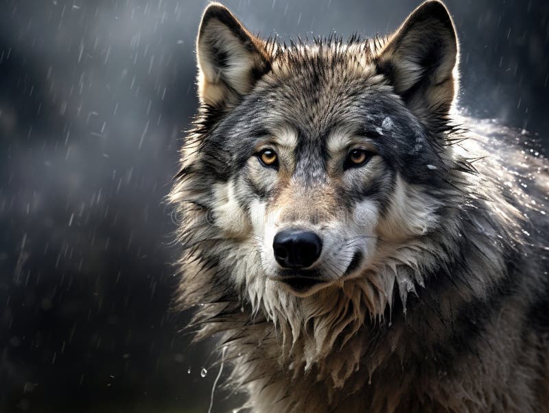 Ai Generated Illustration Wildlife Concept of Wolf Stock Illustration ...