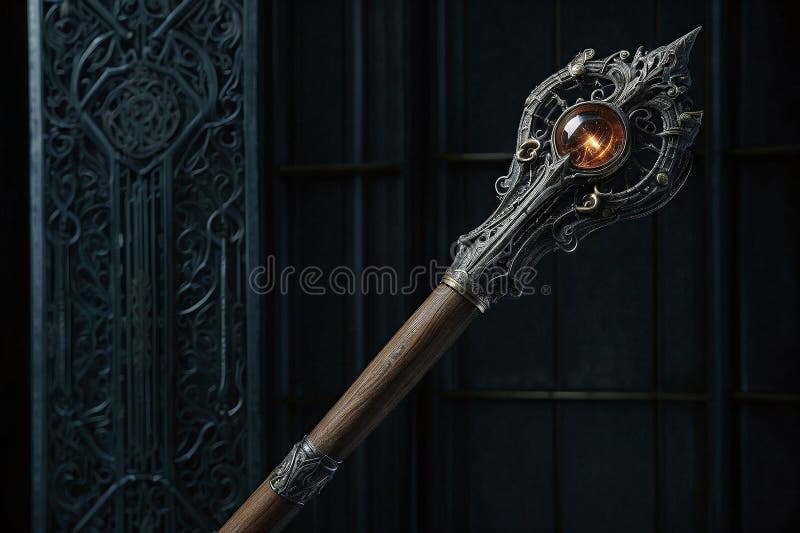 AI Generated Illustration of a Wizard S Wand Cane Stock Image - Image ...