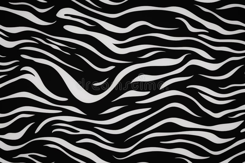 AI Generated Illustration of a Zebra Print Backdrop in Black and White ...