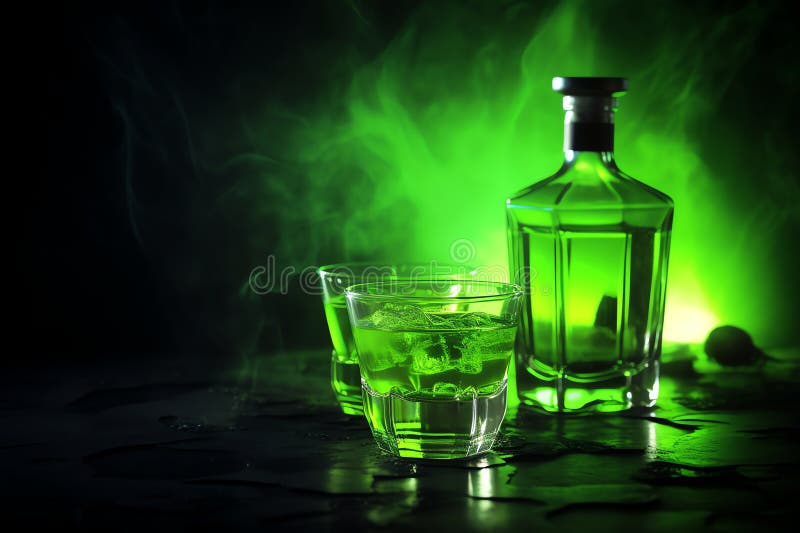 Absinthe Spirits drink stock illustration. Illustration of aged - 295701285