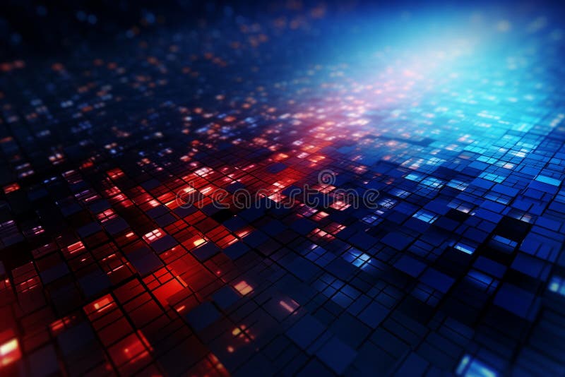 Abstract Digital Data Transfer Concept Stock Illustration ...