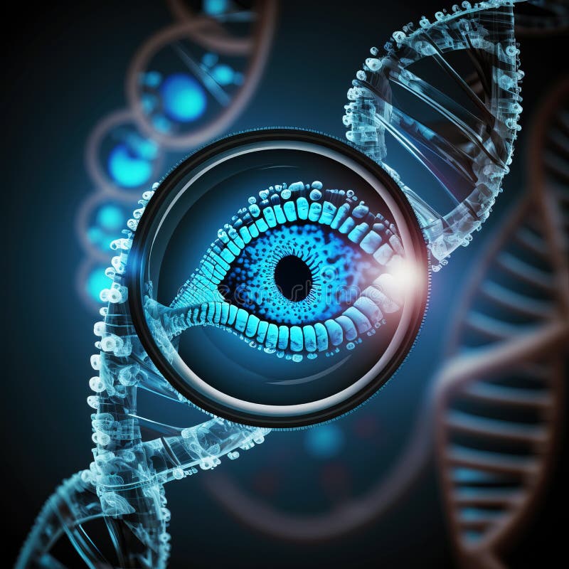 AI Generated Image of Abstract Polygonal Wireframe DNA Molecule. AI ...