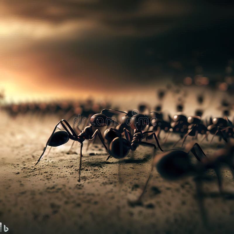 AI Generated Image of the Ants Marching Stock Illustration ...