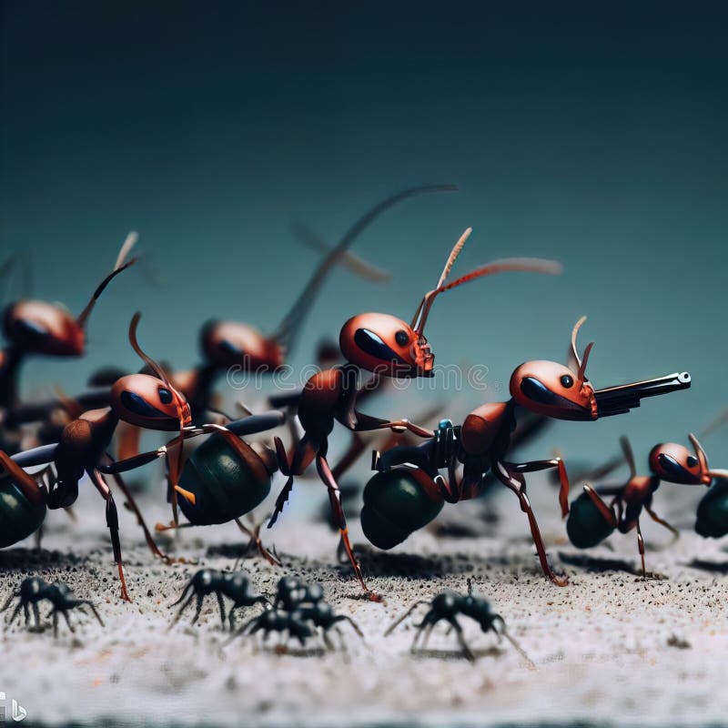 AI Generated Image of the Ants Marching Stock Illustration ...