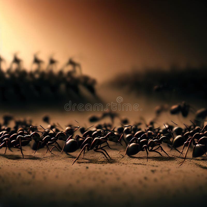 AI Generated Image of the Ants Marching Stock Illustration ...