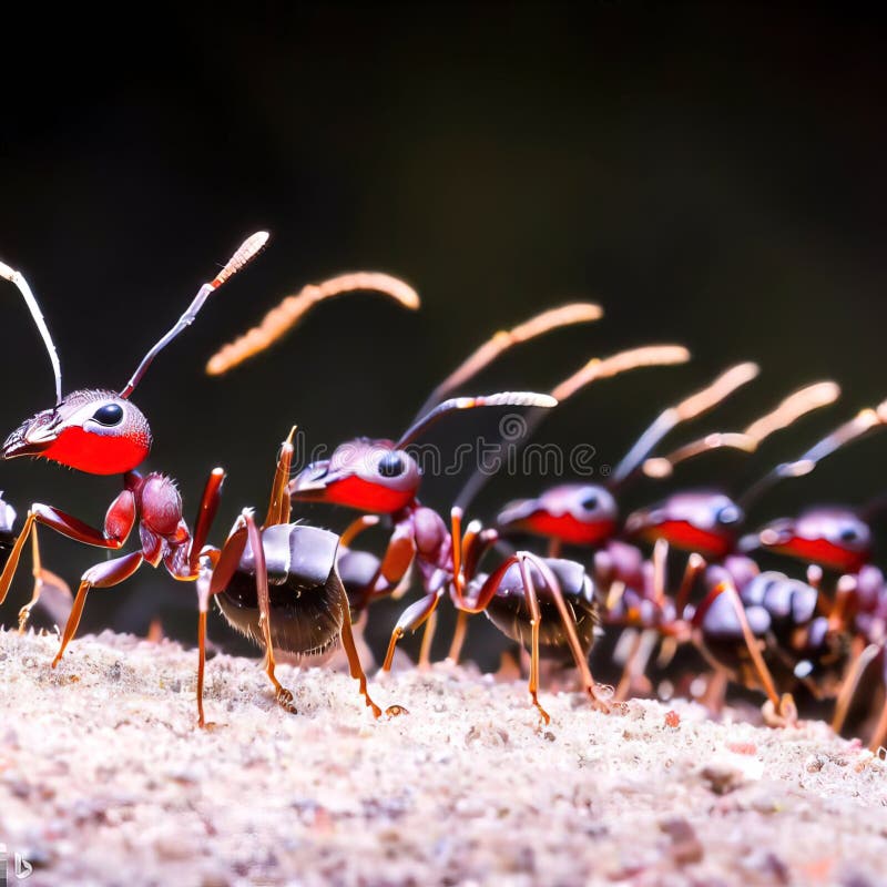 AI Generated Image of the Ants Marching Stock Illustration ...