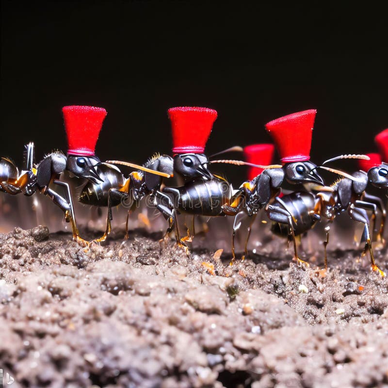 AI Generated Image of the Ants Marching Stock Illustration ...