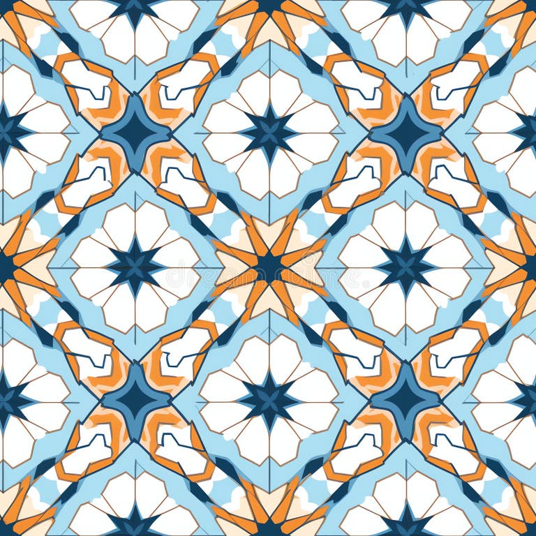 Arabic Tile Pattern for Decoration Stock Illustration - Illustration of ...