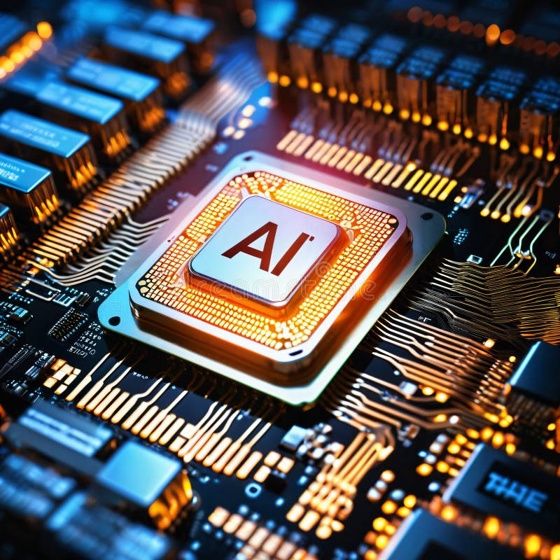 AI Generated Image of an Artificial Intelligence Microchip on ...