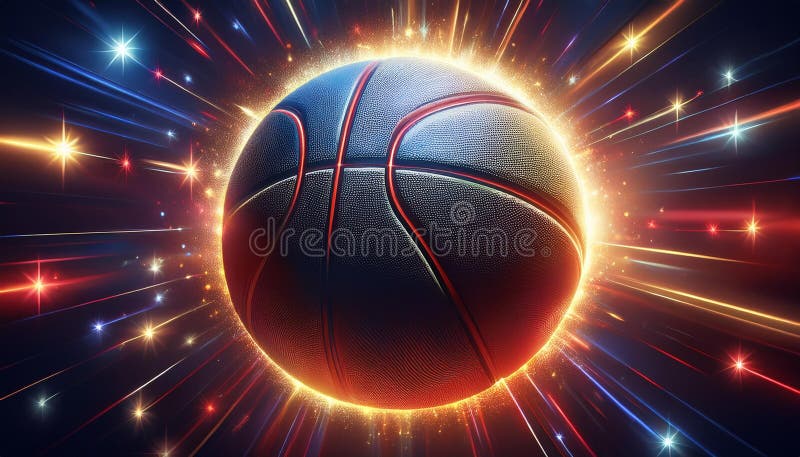 Sparking basketball stock illustration. Illustration of action - 330008814