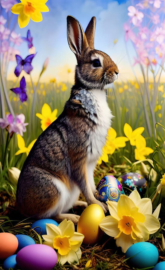 Easter Bunny - AI Generated Stock Illustration - Illustration of ...