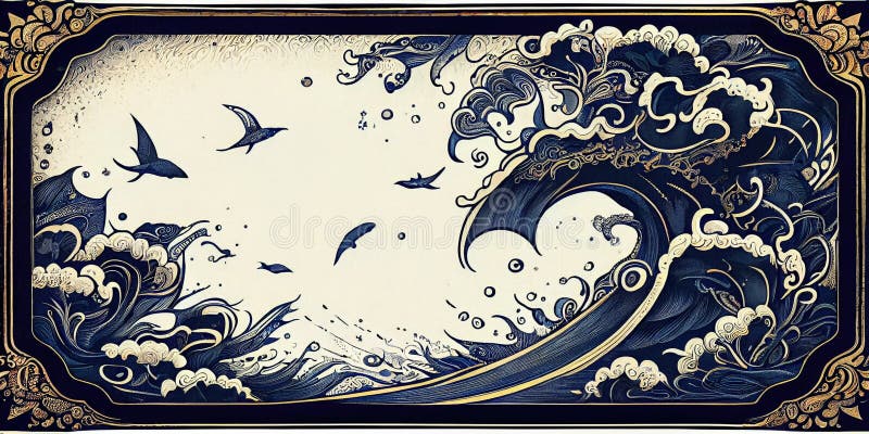 Floral Fantasy Border Background, Made with Generative AI Stock ...