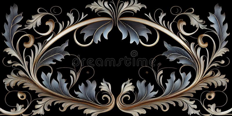 Floral Fantasy Border Background, Made with Generative AI Stock ...