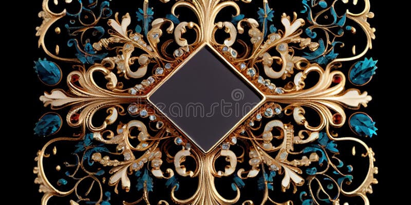 Floral Fantasy Border Background, Made with Generative AI Stock ...