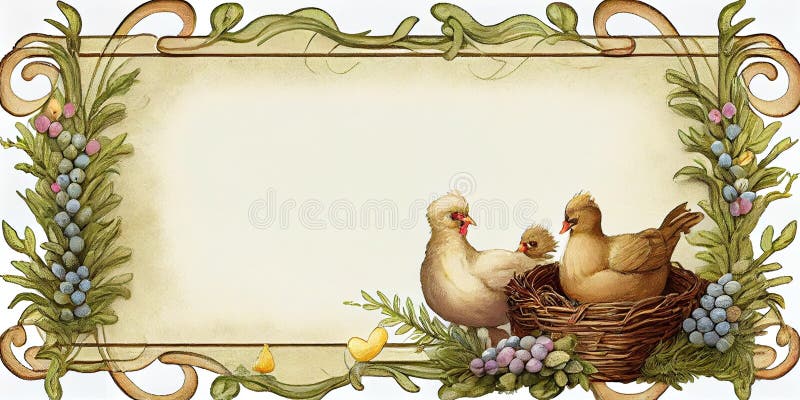 Floral Fantasy Border Background, Made with Generative AI Stock ...