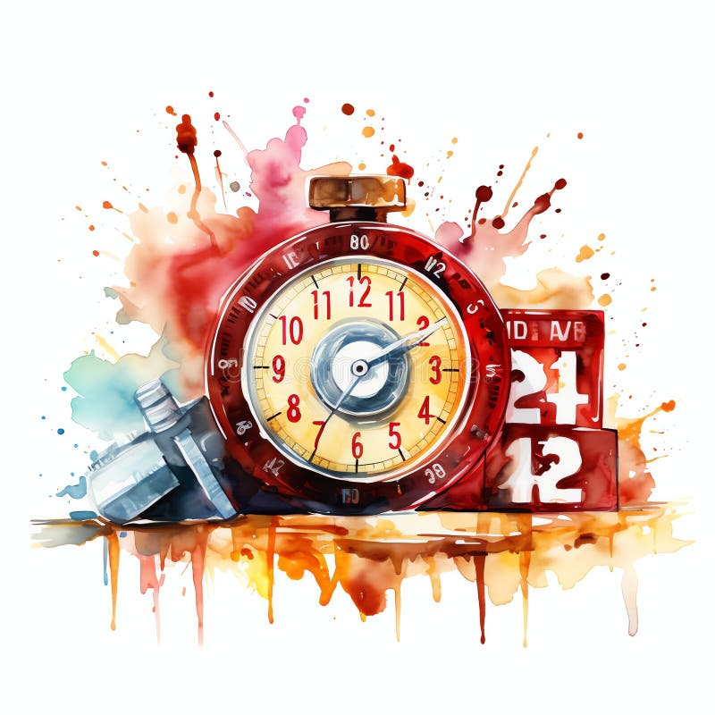 Beautiful Movie Countdown Timer Movie Watercolor Clipart Illustration ...