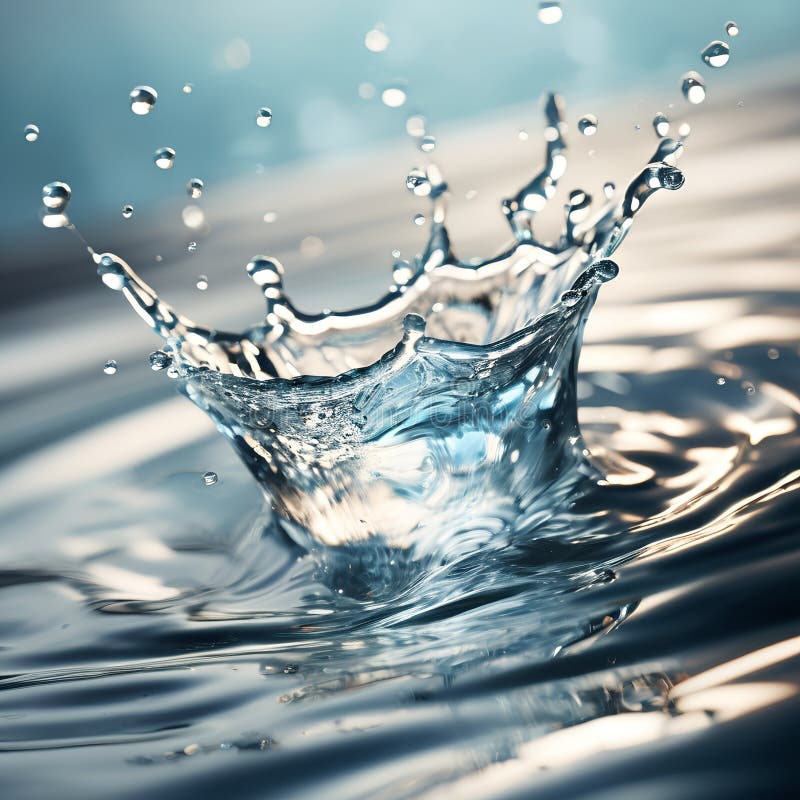 AI Generated Image of a Beautiful Water Splash Close-up View. Stock ...