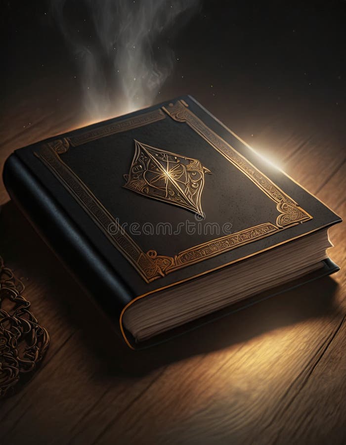 Black magic book stock illustration. Illustration of emit - 294517667