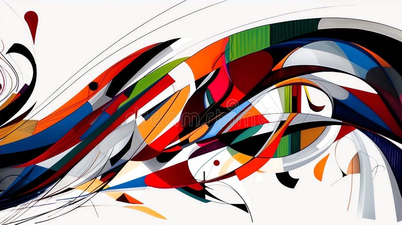 Quirky Abstract Corner Design, Made with Generative AI Stock ...