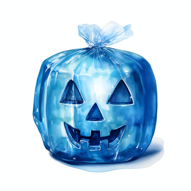 Blue Packaged Single Candy Sweets Dessert Halloween Stock Illustration ...