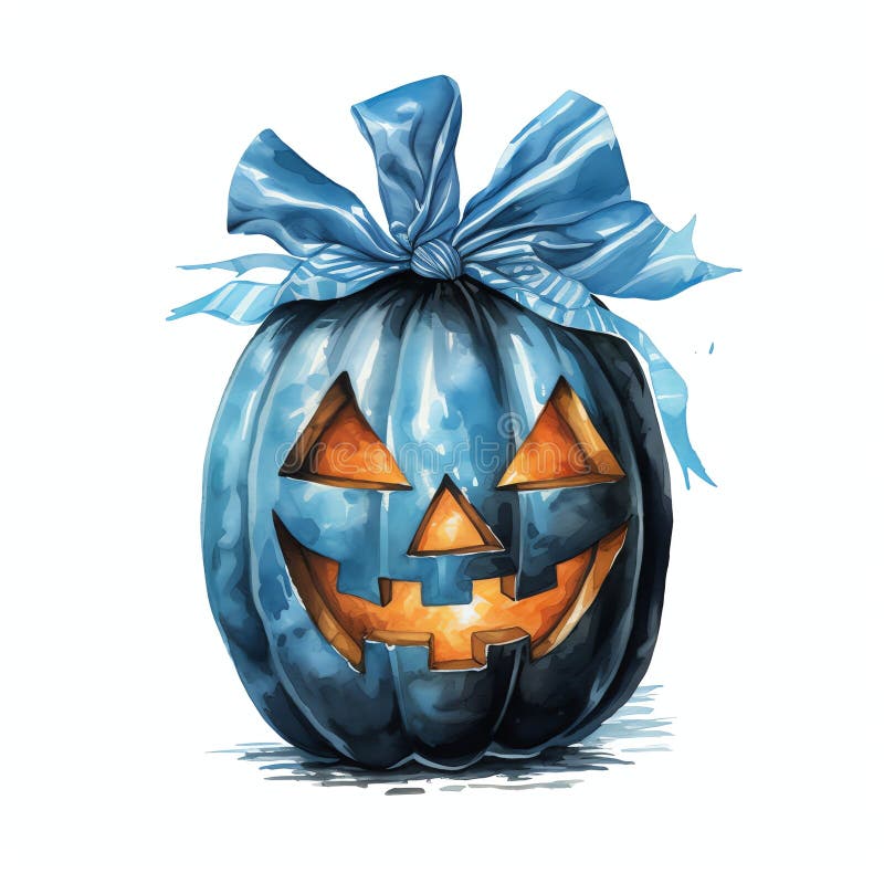 Blue Packaged Single Candy Sweets Dessert Halloween Stock Illustration ...