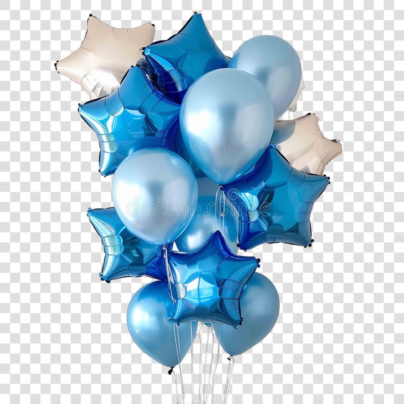 Blue Rectangular Shaped Foil Balloon Stock Illustration - Illustration ...