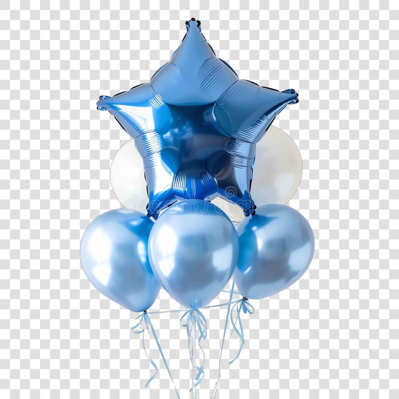 Blue Rectangular Shaped Foil Balloon Stock Illustration - Illustration ...