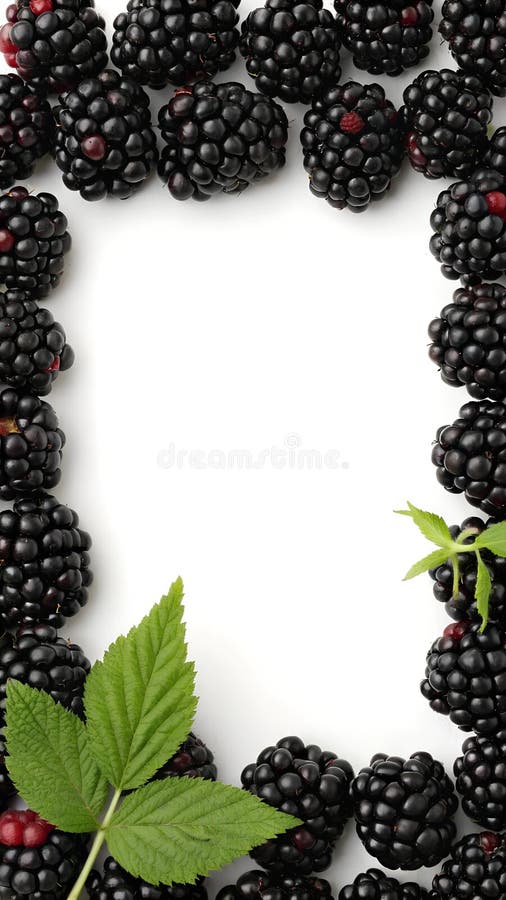 Frame Formed from a Collection of Blackberry Stock Illustration ...