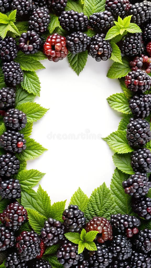 Frame Formed from a Collection of Blackberry Stock Illustration ...
