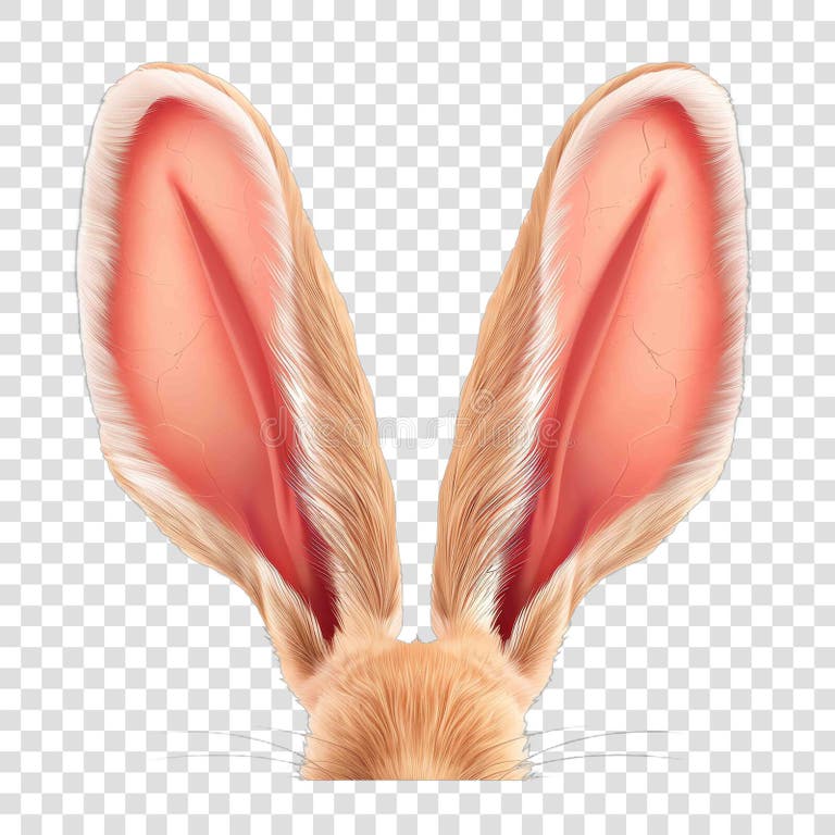 Bunny Ears Transparent Background Realistic Element Stock Illustration ...
