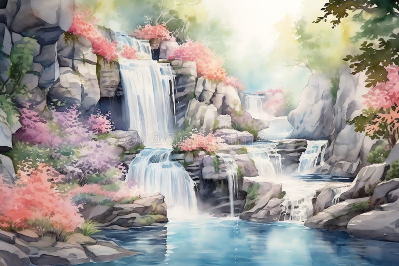 Waterfall Discovery Stock Illustrations – 667 Waterfall Discovery Stock ...