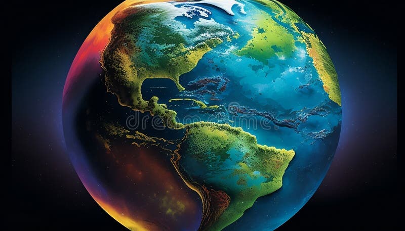 Planet Earth: a Vibrant Oasis in the Vast Universe, Made with ...