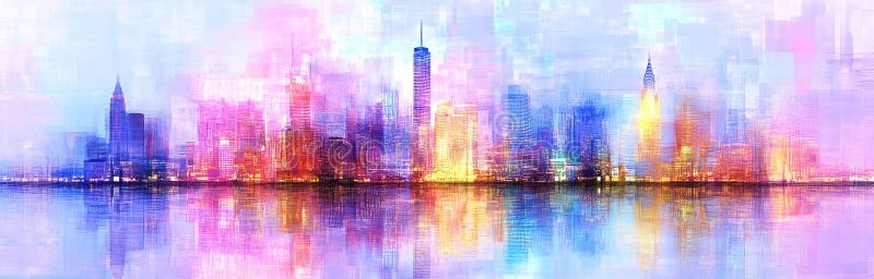 Cityscape without Humans: Vibrant Skyline & daily Life Symbols in AI ...